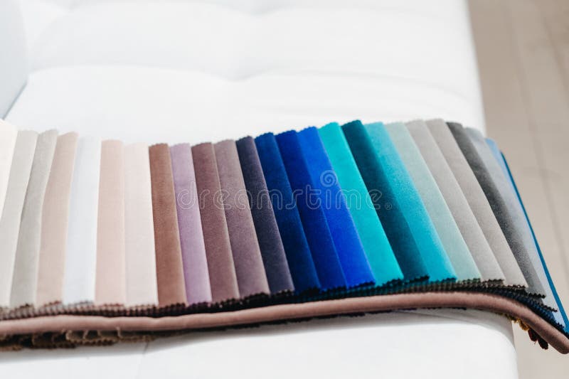 Catalog of Multi-colored Fabric Samples. Textile Industry Background ...