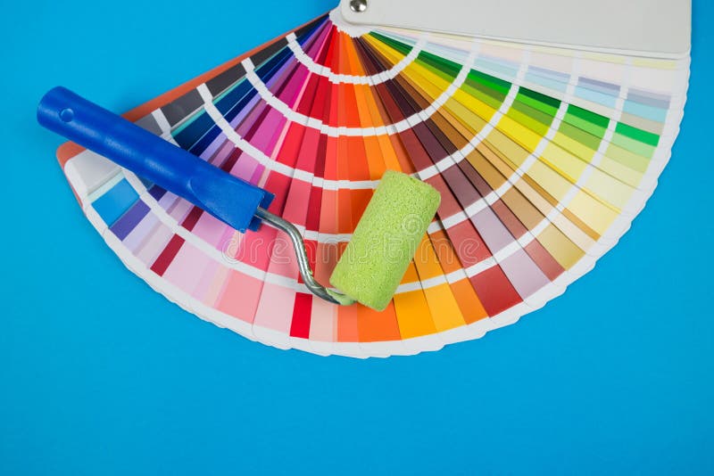 Catalog of Paints with a Various Color Palette Stock Photo - Image of ...