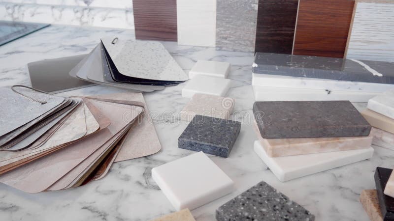 Catalog Samples of Materials for Kitchen Countertops, Facades Made of ...