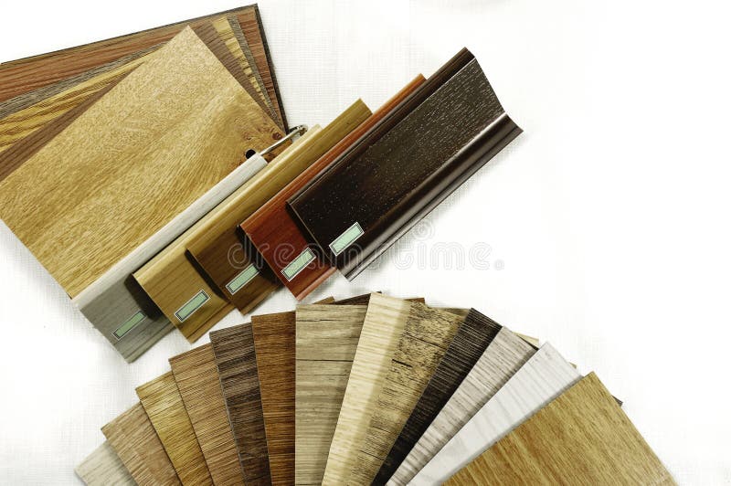Catalog Samples of Wood Colors on White Background. Stock Image - Image ...
