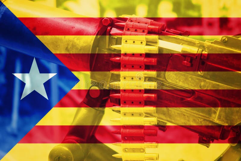 Catalonia Spain Conflict Machine Gun Stock Image - Image of defense ...