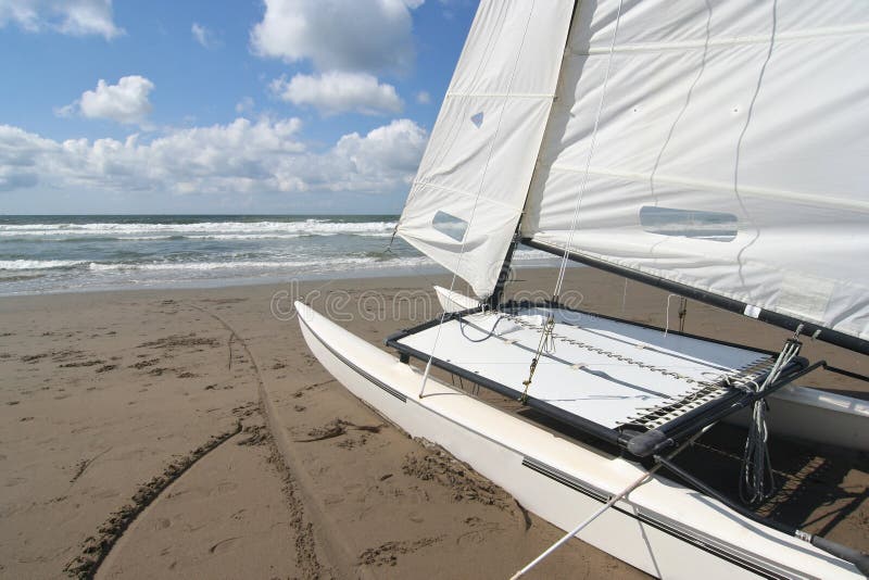 Catamaran on the Beach stock photo. Image of vacation - 7312776