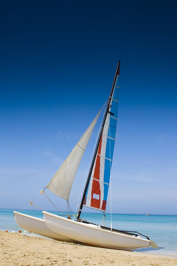 Tourist Sailing in a Catamaran on a Cuban Beach Editorial Photography ...