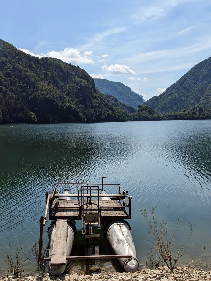 Catamaran on the Italian Lake Stock Photo - Image of mountain ...