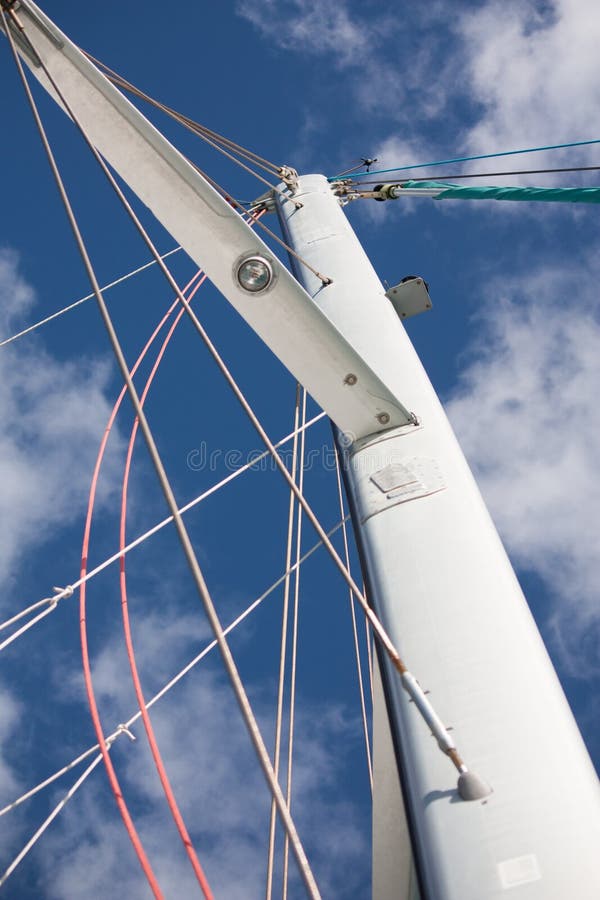 Catamaran Sailboat Mast Horizontal Stock Photo - Image of rigging ...