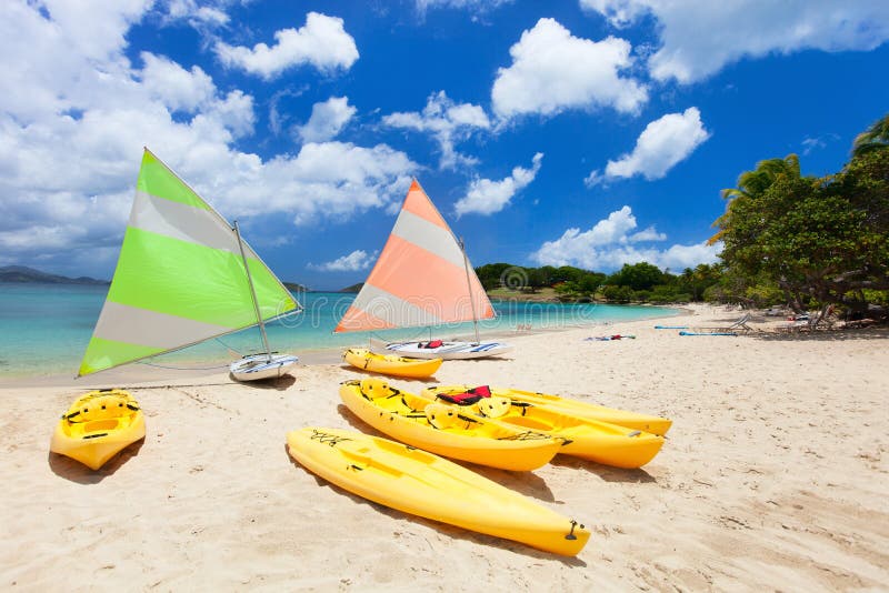 Catamaran at Tropical Beach Stock Photo - Image of seaside, perfect ...