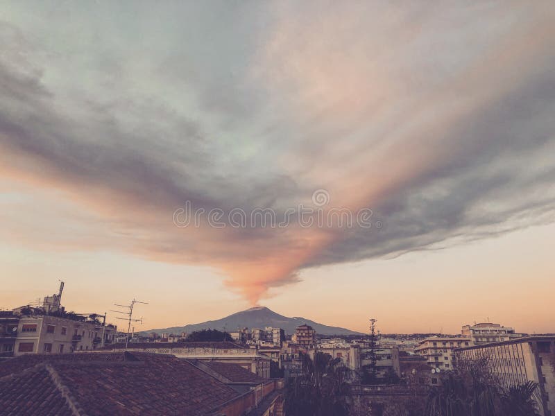 Catania: 27 December 2018 stock image. Image of cloudy - 135474791