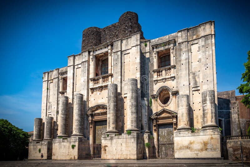 The Benedictine Monastery, Catania Editorial Stock Image - Image of ...