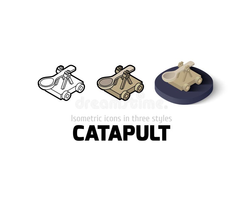 Catapult Icon in Different Style Stock Vector - Illustration of ancient ...