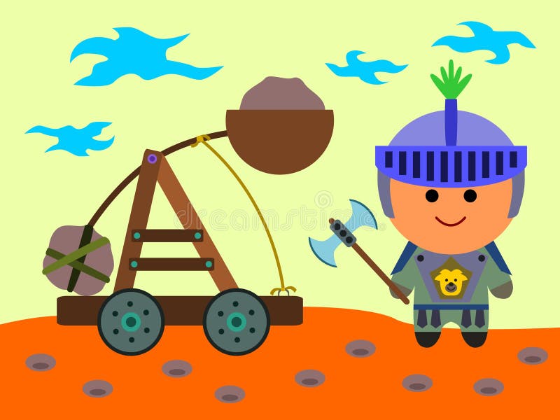 Image of catapult weapon stock illustration. Illustration of hand ...