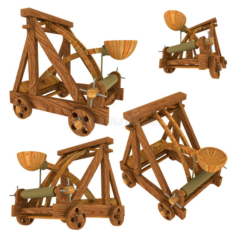 Catapult (Medieval) stock illustration. Illustration of wood - 10159951