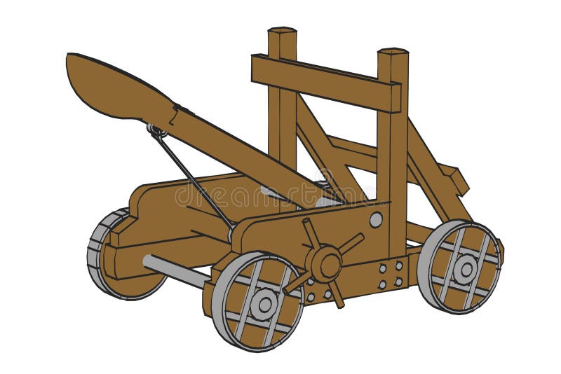 Catapult weapon stock illustration. Illustration of siege - 35595313