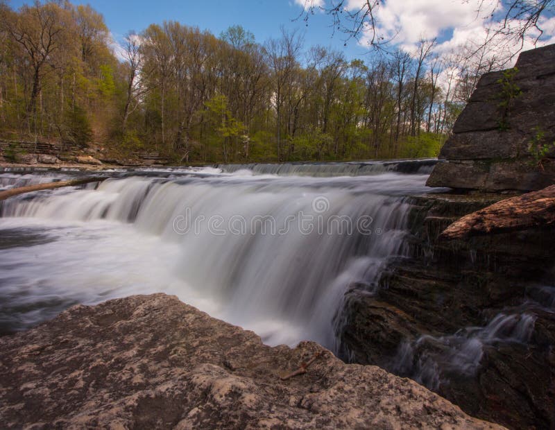 Cataract Falls Park, Indiana in Autumn Stock Photo - Image of nature ...