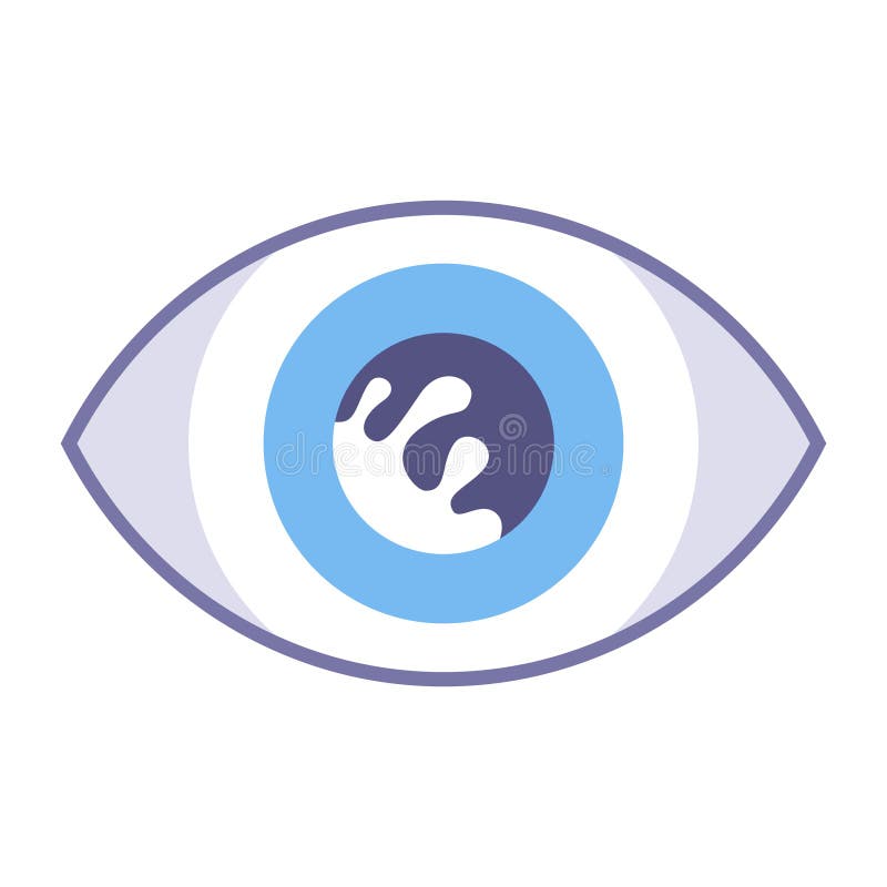 Cataract Icon on Human Eye. Stock Vector - Illustration of tired ...