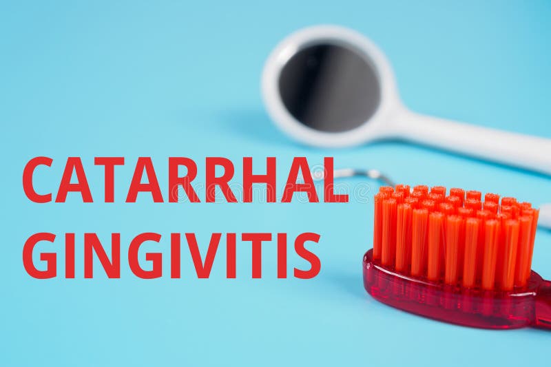 Catarrhal Gingivitis Inscription Title on Dental Background Stock Photo ...