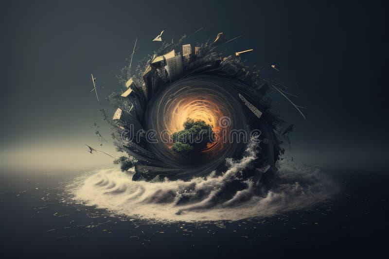 Catastrophic Cyclone, with Powerful Winds and Heavy Rains Causing ...