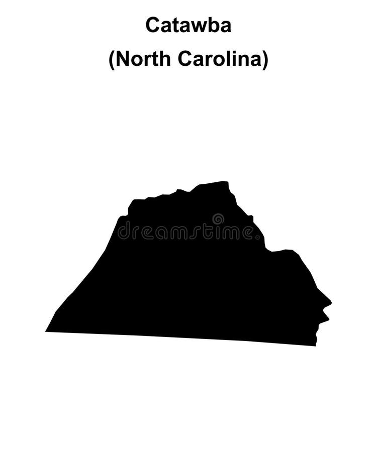 Catawba outline map stock vector. Illustration of vector - 357460030