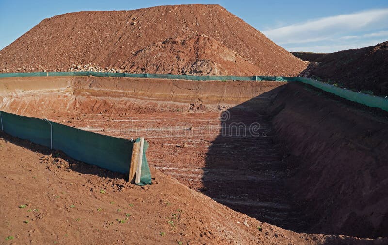 Catch Basin for Water on the Construction Site Stock Photo - Image of ...