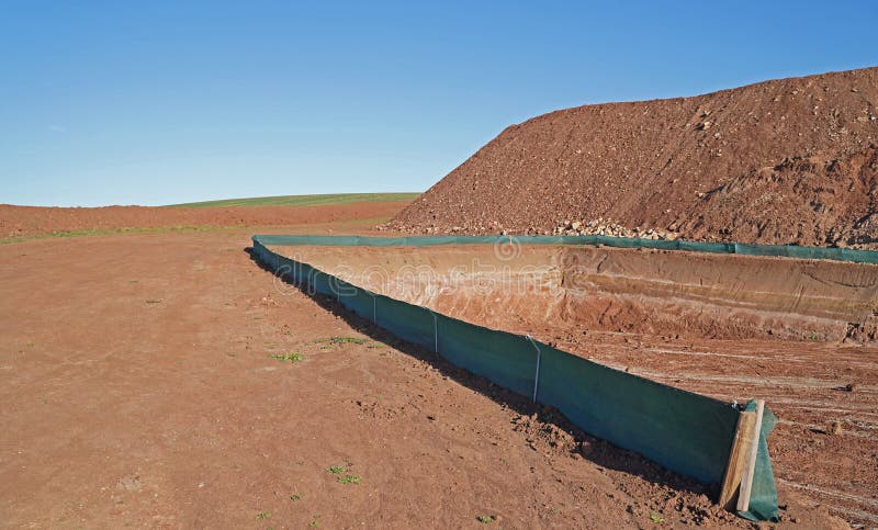Catch Basin for Water on the Construction Site Stock Image - Image of ...
