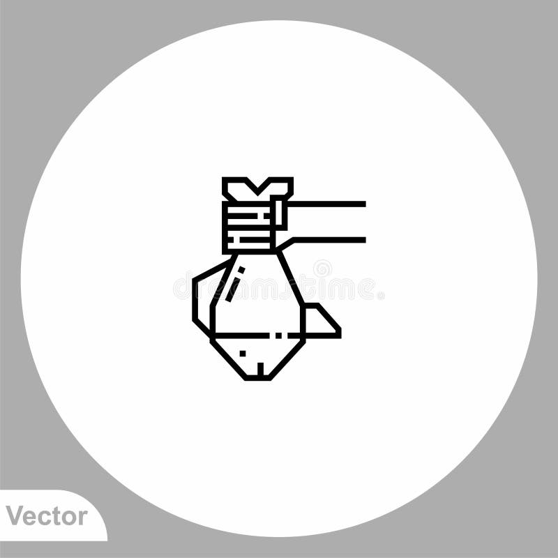 Catch Fish Vector Icon Sign Symbol Stock Vector - Illustration of ...