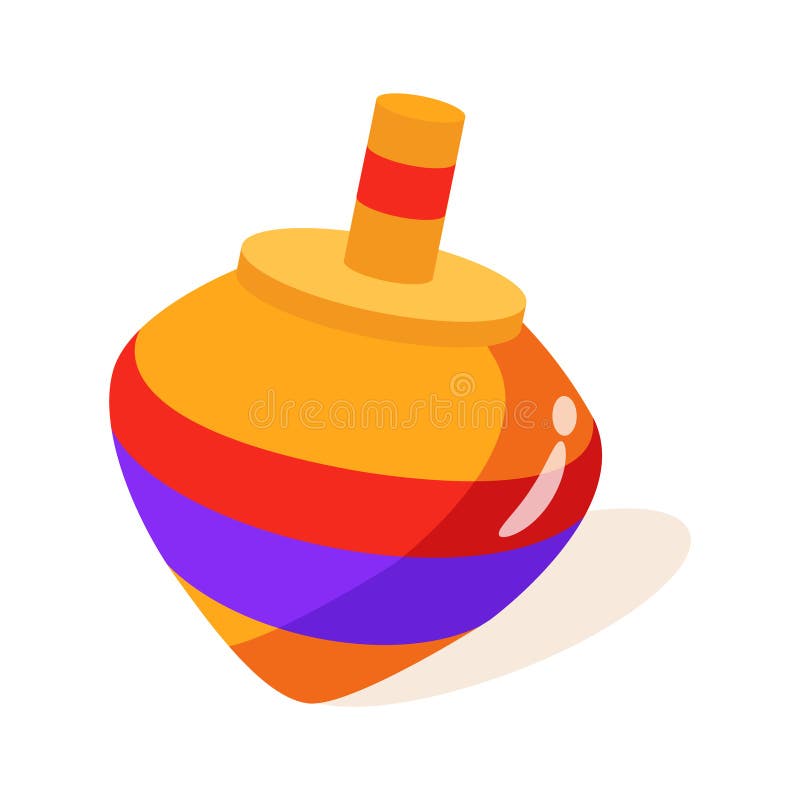 Catch a Sight of this Creatively Designed Spinning Top 3d Icon Stock Vector - Illustration of ...