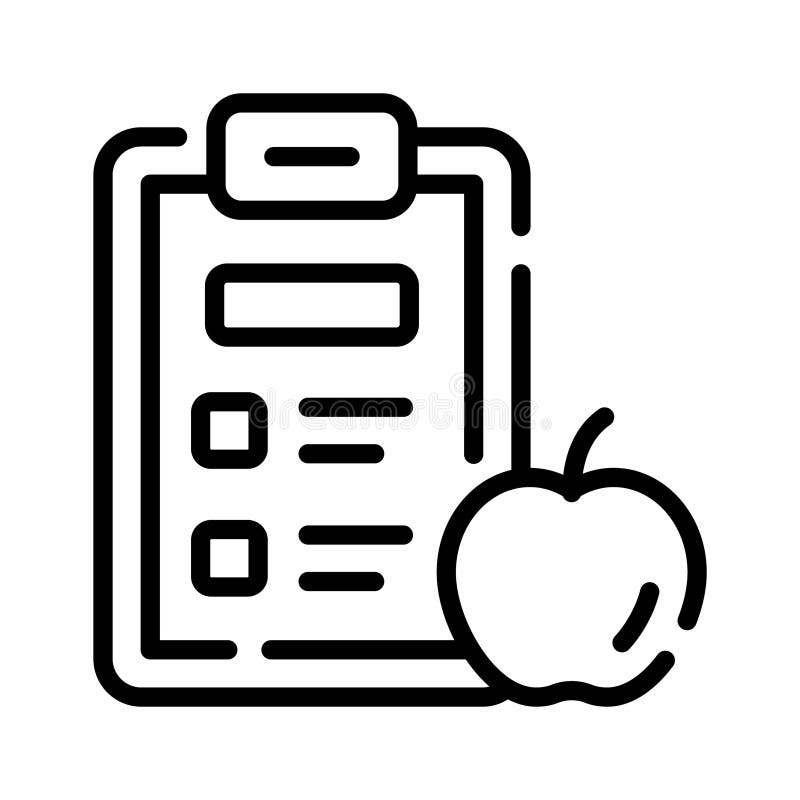 Catch a Sight of this Line Style Icon of Healthy Diet Plan Stock Vector ...