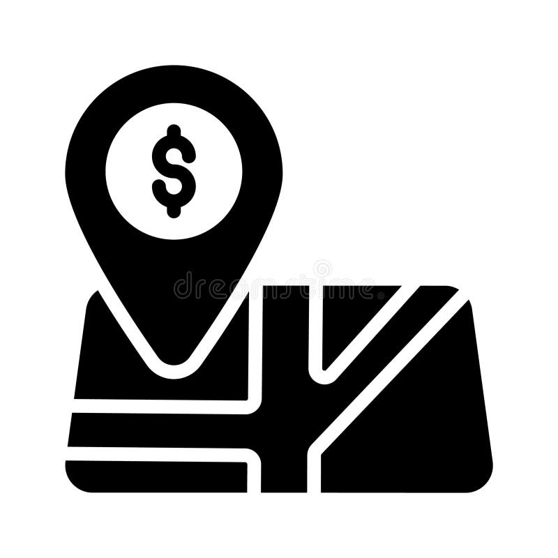 Catch a Sight of this Modern Glyph Icon of Money Location Stock Vector ...