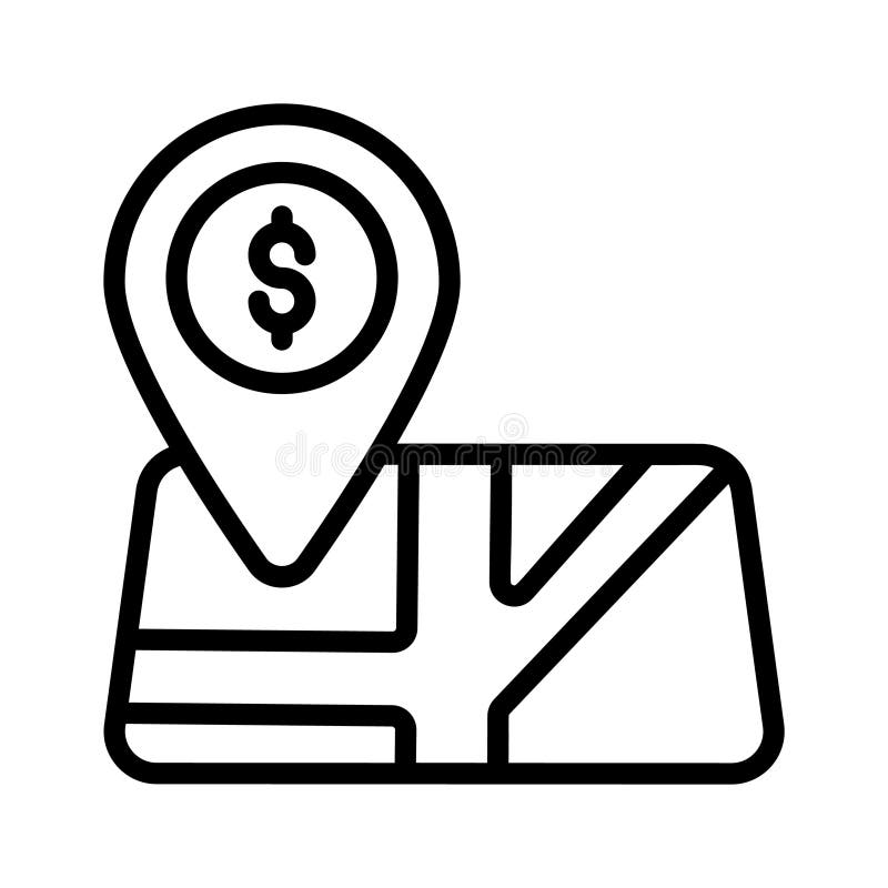 Catch a Sight of this Modern Line Icon of Money Location Stock ...