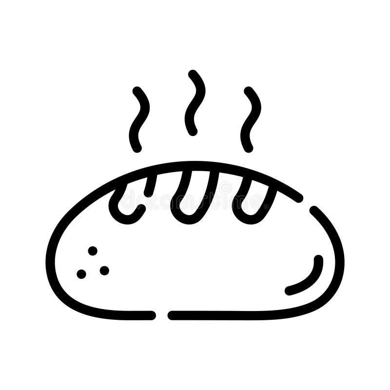 Catch a Sight of this Outline Icon of Hot Bread Stock Vector ...