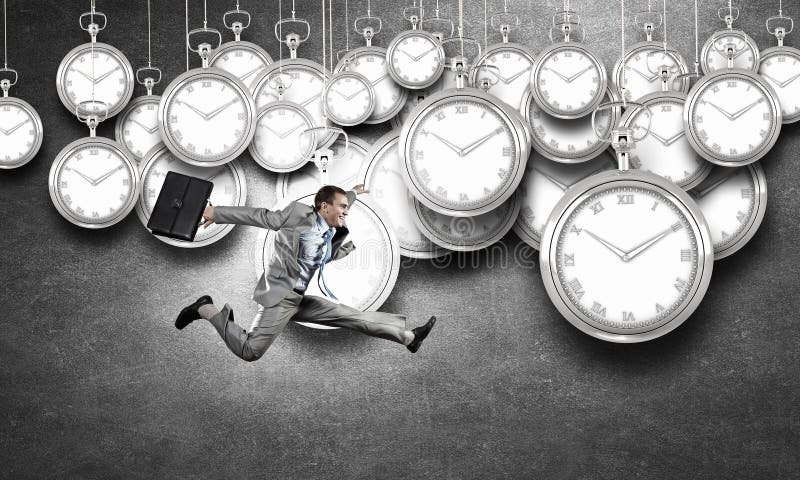 Catch up with time stock image. Image of running, employee - 63854025