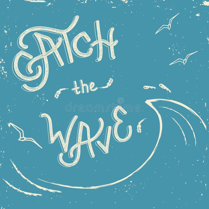 Catch Wave Vintage Stock Illustrations – 495 Catch Wave Vintage Stock ...