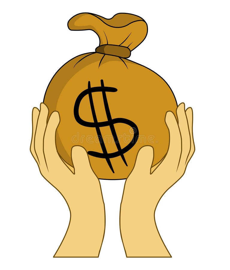 Catch the Wealth Golden Dollar Symbol Background Stock Vector ...