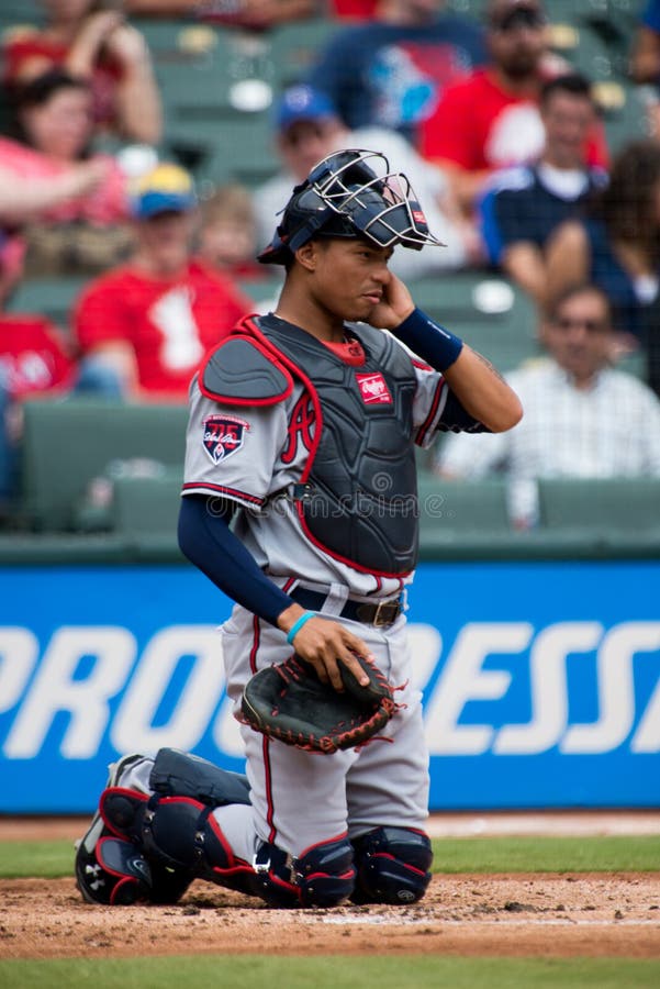 Catcher των Atlanta Braves εκδοτική στοκ εικόνα. εικόνα από - 44862884