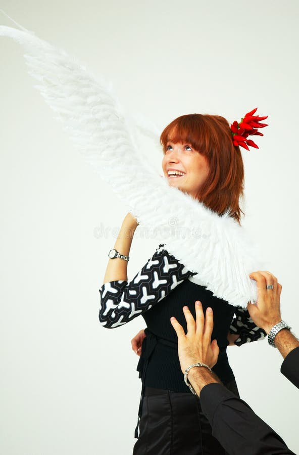 Catching the angel stock image. Image of smile, angel - 1357535