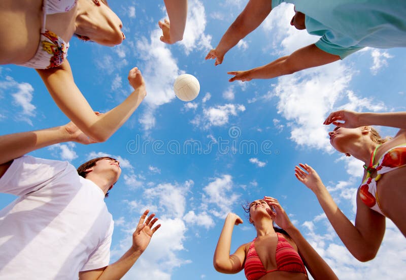Catching ball stock photo. Image of male, girl, circle - 15417308