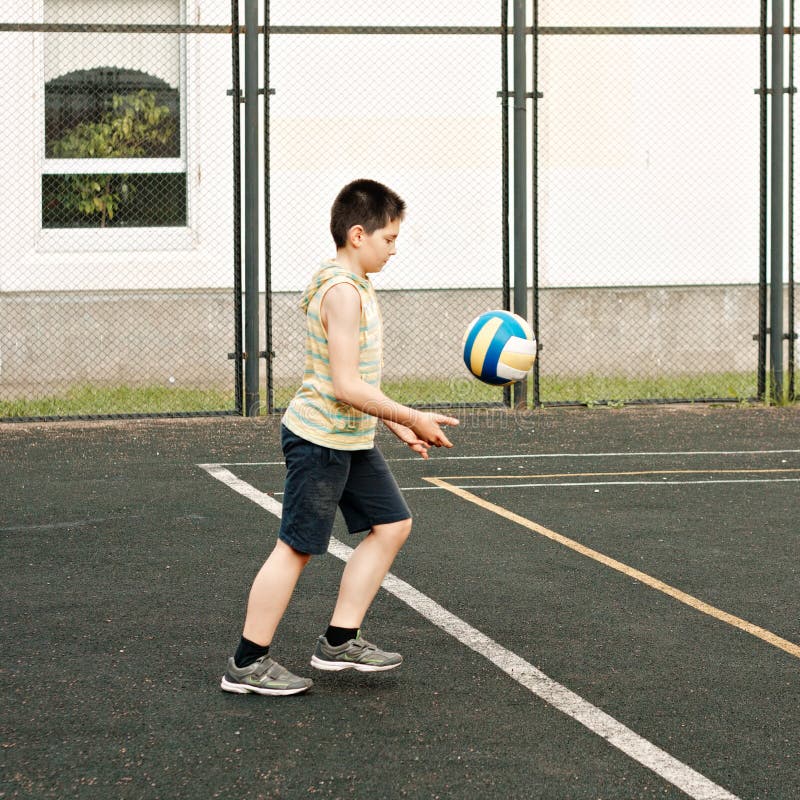 Catching a ball stock image. Image of person, fence, people - 41790797