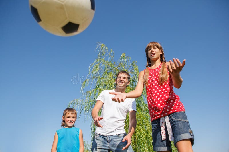 Throwing and Catching the Ball Stock Photo - Image of outside ...