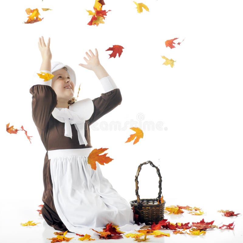 Catching Falling Leaves stock image. Image of yellow - 21411653