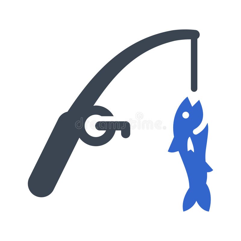 Catching fish icon stock vector. Illustration of icon - 335395764