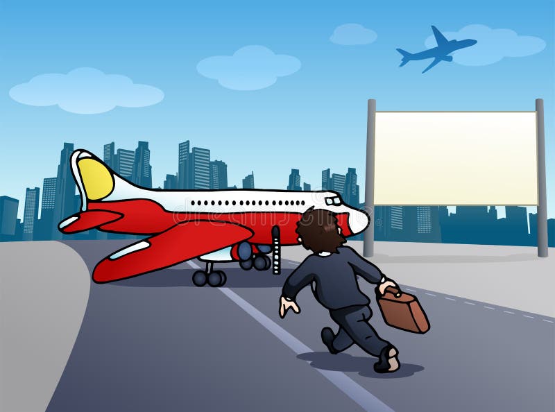Catching air plane stock illustration. Illustration of white - 9431147