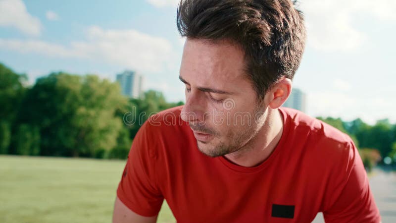 Catching a Short Break during Running Stock Video - Video of physical ...