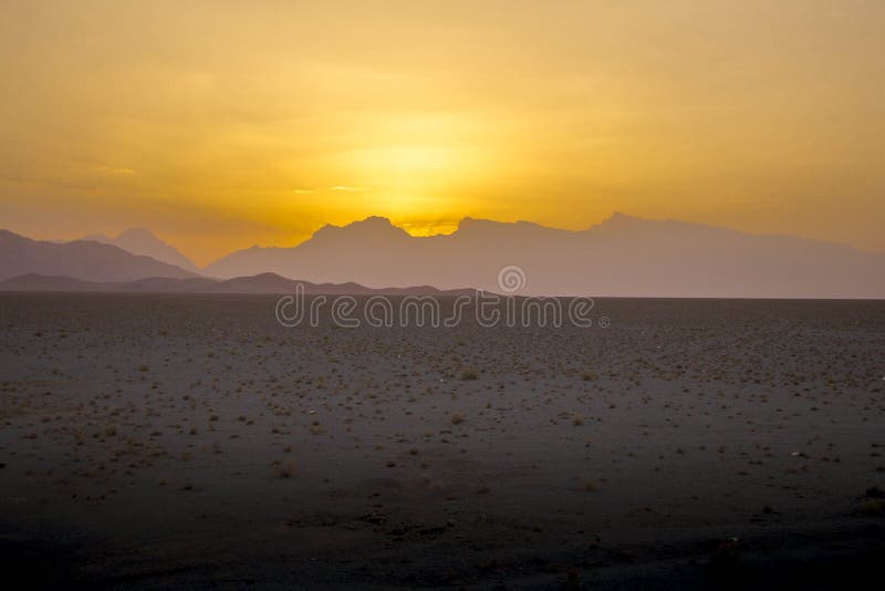 Sunset in the desert stock image. Image of inside, desert - 128045053