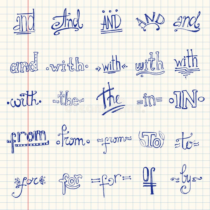 Catchwords Design Elements Set. Stock Vector - Illustration of bursting ...