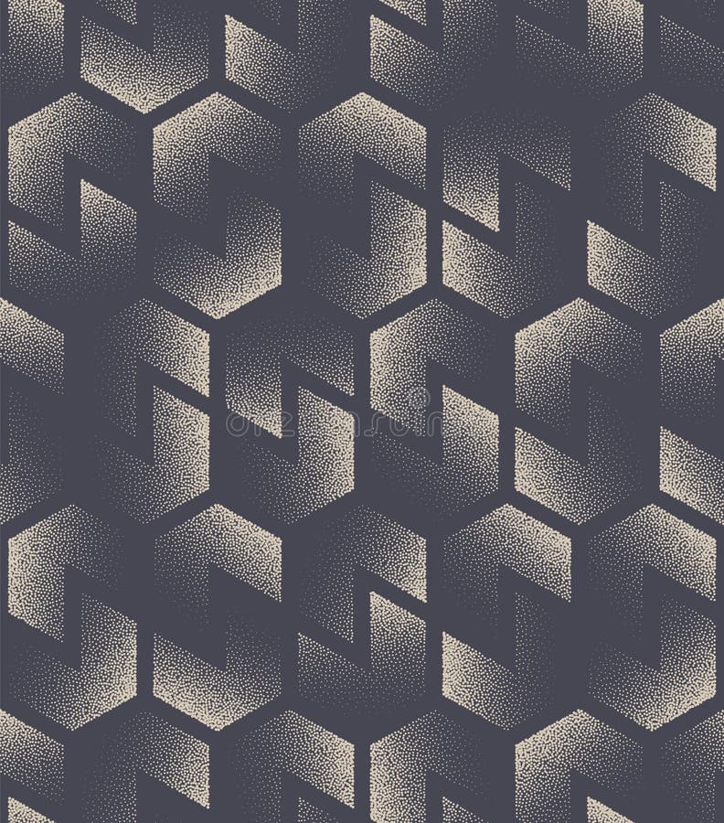 Catchy Pattern Geometric Stipple Art Seamless Vector Abstract ...