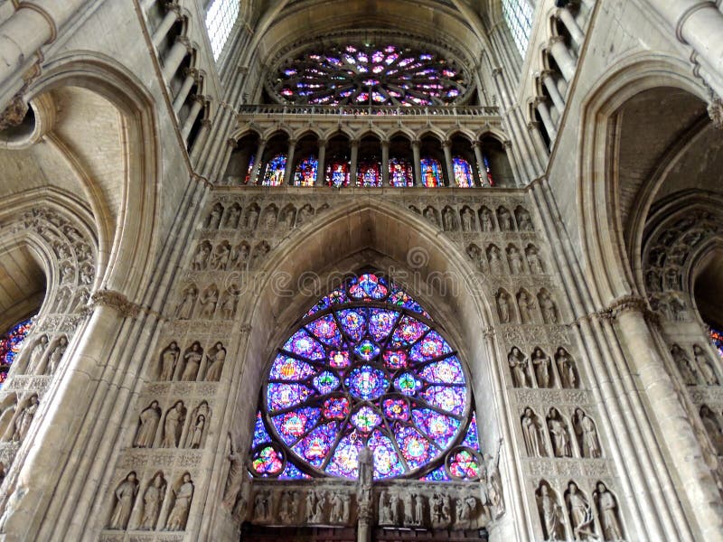 Catedral de Reims, Francia imagen de archivo editorial. Imagen de ...