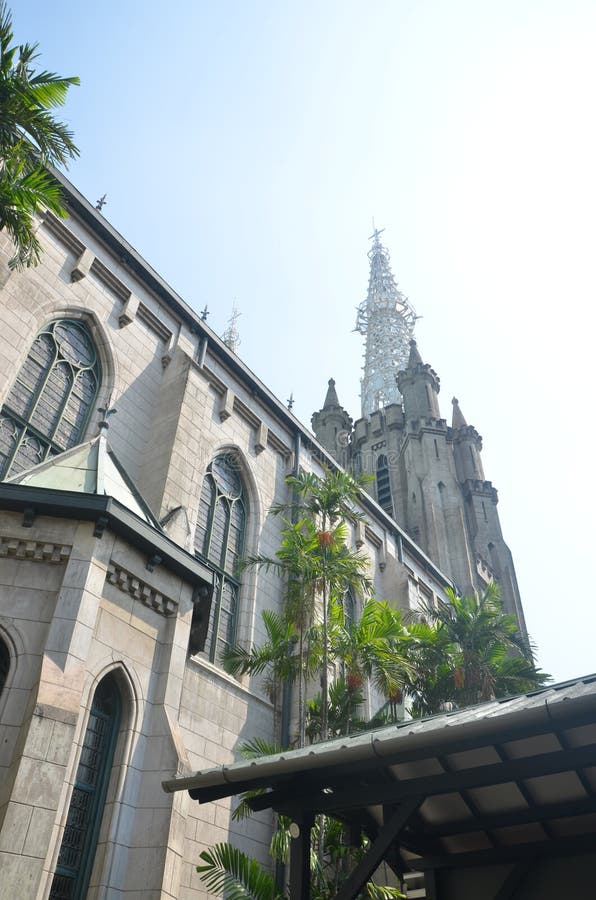 Catedral de Yakarta foto de archivo. Imagen de edificio - 382699360