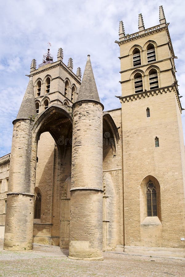 Catedral Do Saint Pierre, Montpellier, France Foto de Stock - Imagem de ...
