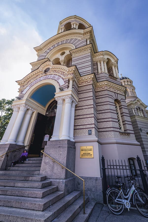 Catedral ortodoxa en Riga foto de archivo editorial. Imagen de cristo ...