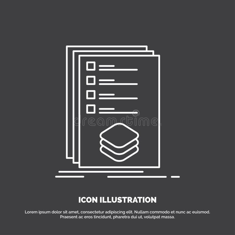 Categories, Check, List, Listing, Mark Icon. Line Vector Symbol for UI and UX, Website or Mobile ...