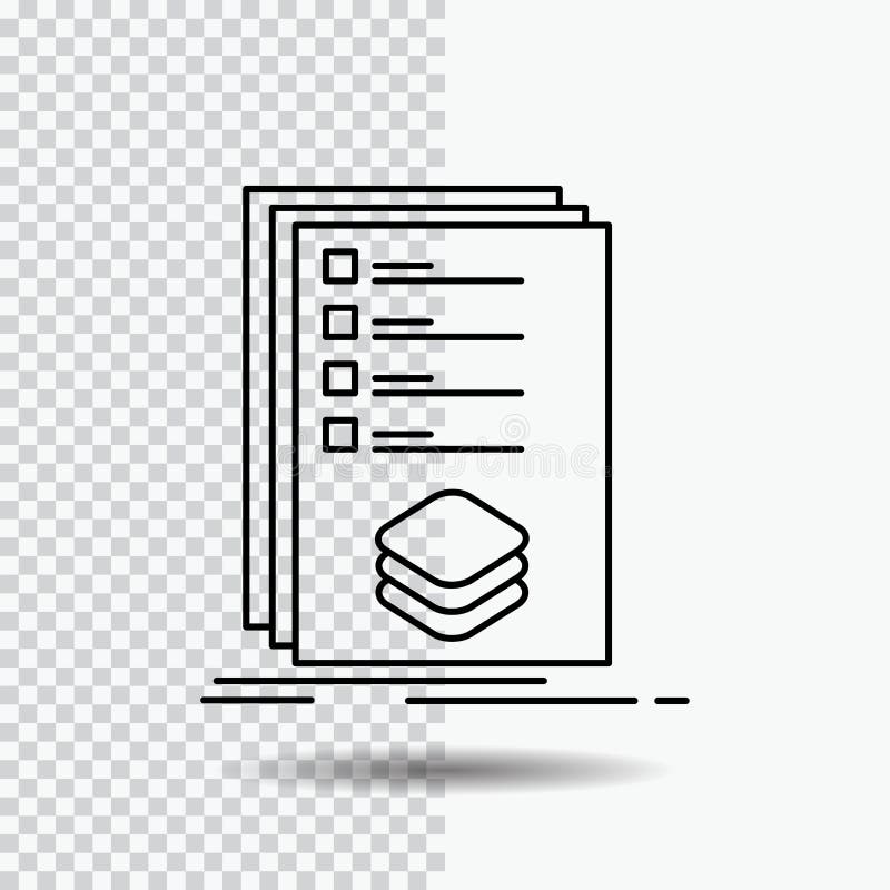 Categories, Check, List, Listing, Mark Line Icon on Transparent ...